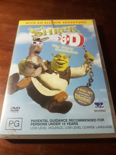 SHREK 3D (DVD, 2004) only the one 3D disc included, no 3D glasses r2&4 ...