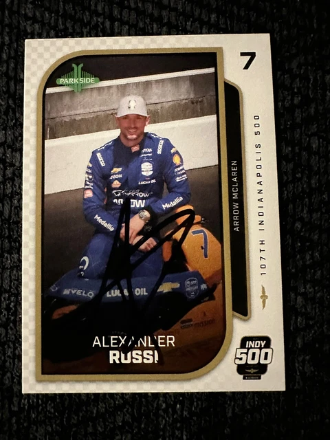 2024 PARKSIDE INDY Car Trading Card Indianapolis 500 Signed Alexander ...