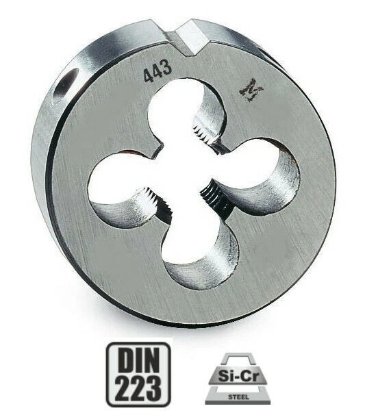 FILIÈRE À MAIN HSS pas mètrique M11 x 1,5 mm - Pour cage Ø 30 mm DIN223 ...