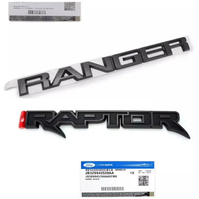 ORIGINAL FORD RANGER & RAPTOR HECK EMBLEM Black Edition ABZEICHEN ...