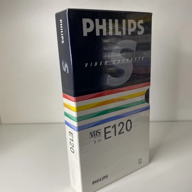 PHILIPS VIDÉO CASSETTE Vierge VHS E120 2h Sous Blister EUR 6,50 ...