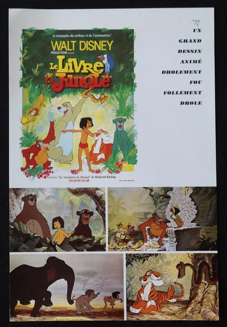 LE LIVRE DE LA JUNGLE WD Walt Disney synopsis pressbook film cinema ...