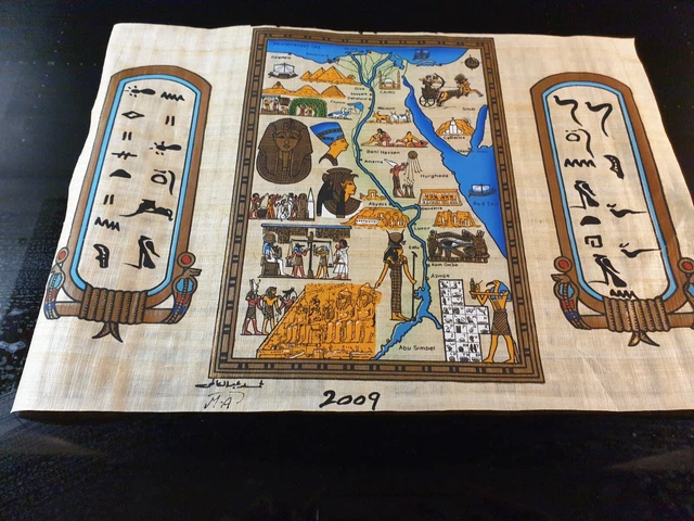 EGYPTIAN PRINTED PAPYRUS Paper Authentic Ancient Egypt Map £9.00 ...