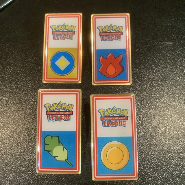 KANTO/JOHTO POKÉMON LEAGUE Badges X4 WON IN COMBAT! EUR 11,72 - PicClick IT