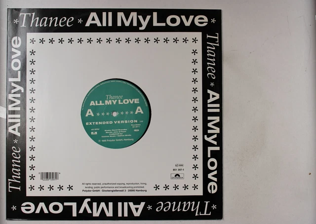 THANEE ALL MY Love Ger 12in 3-Track Maxi 1995 Extd. Version EUR 2,49 - PicClick DE