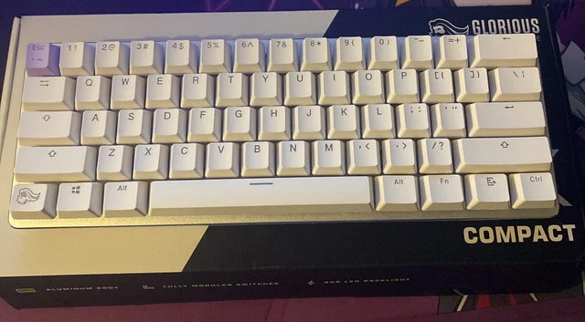 GLORIOUS GMMK COMPACT Mechanical Keyboard Prebuilt (White) EUR 51,72 ...