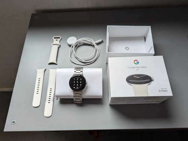 GOOGLE PIXEL WATCH LTE 41mm With Stainless Steel Strap £95.00 - PicClick UK