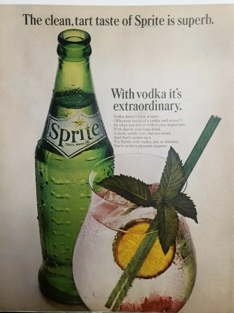 LOT OF 2 Vintage 1964 Sprite Print Ads Ephemera Art Decor EUR 27,70 ...