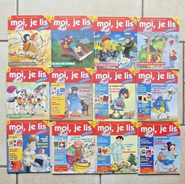 12 LIVRES MENSUELS "moi, je lis" DIABOLO dès 7 ans 1994, 1995 Editions ...