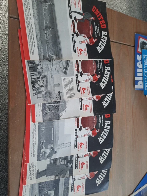 MANCHESTER UNITED PROGRAMMES 1962-63 x 6 (2 With Tokens) £9.70 ...