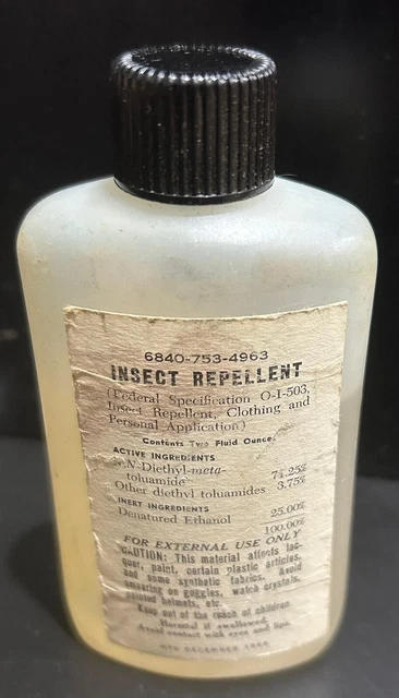 VIETNAM WAR US Army USMC Insect Repellent aka Bug Juice 1966 Original £ ...