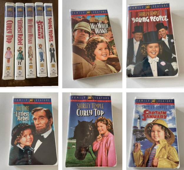 SHIRLEY TEMPLE COLLECTION VHS Tapes Colorized Captain January & more ...