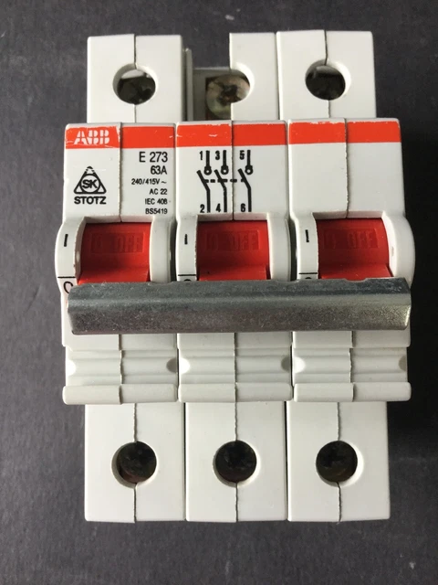 ABB E273 63A 3 Phase Main Switch Isolator £13.49 - PicClick UK
