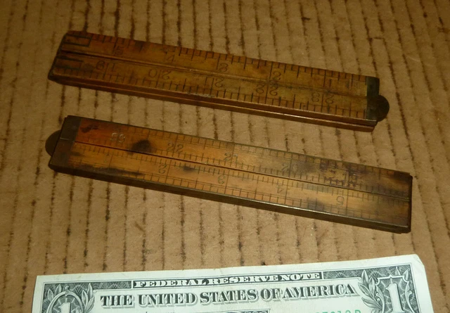 VINTAGE 2 STANLEY Rule & Level Co.Boxwood,USA,Rule,Tools,Folding,No.68 ...