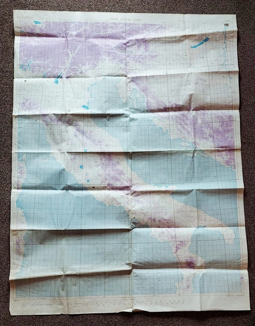 ORIGINAL WW2 AIR Ministry Radar Plotting Map of Italy c1945 EUR 46,85 ...