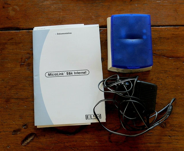 Vintage Modem Elsa Microlink 56k Internet Inkl Cd Handbuch Und Netzteil Eur 10 00 Picclick De