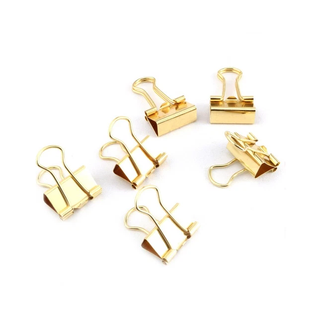 12 PCS 19MM Metal Binder Clips Paper Clamp Clips Fold Back Clips for ...