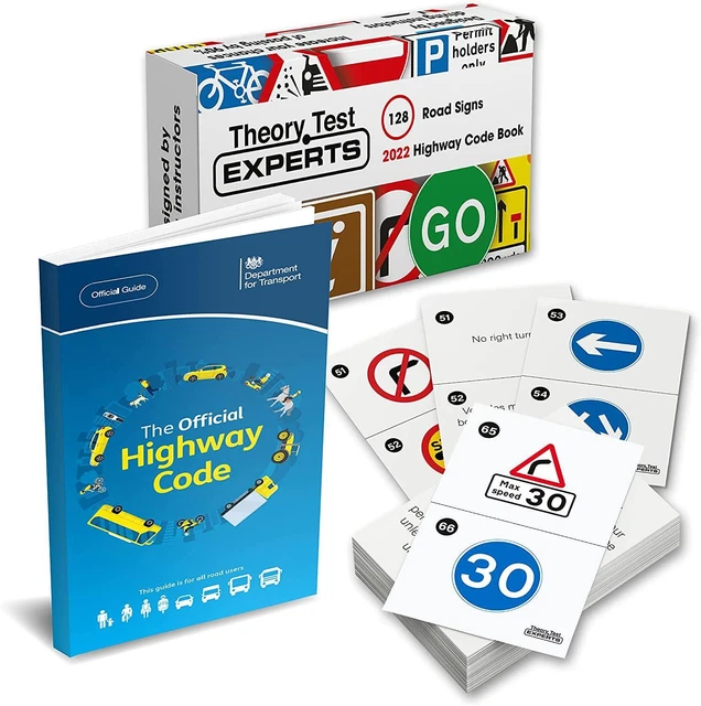 2022 UK + 128 Road Signs Flash Cards - Created by Driving Instructors £ ...
