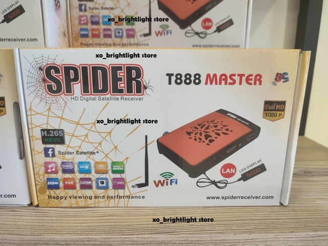 SPIDER T888 MASTER 5G Wifi HEVC. Digital Receiver Satellite TV box رسيفرسبايدر £107.74 - PicClick UK