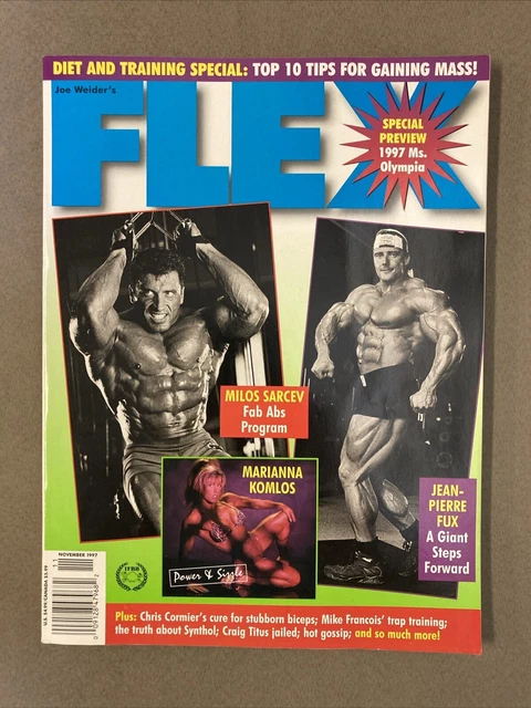 FLEX BODYBUILDING MUSCLE Magazine / Milos Sarcev + Jean-Pierre Fux / 11 ...