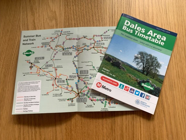 DALESBUS SUMMER 2024 timetable commencing 8 April 2024 £1.75 - PicClick UK
