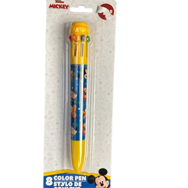 DISNEY MICKEY MOUSE & Friends 8 Colour Pen Assorted Ink New £7.99 ...