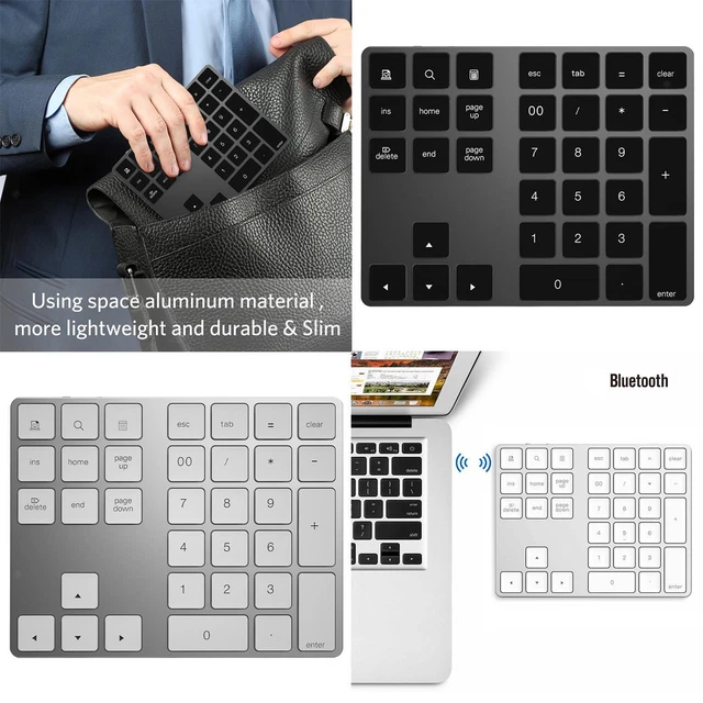 MINI BT 3.0 Numeric Keypad 34 Keys Keyboard Digital Keyboard for PC ...