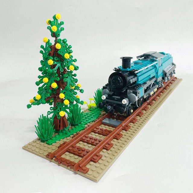 BUILDING BLOCKS SET MOC Retro Steam Train Locomotive Bricks Model Kids ...