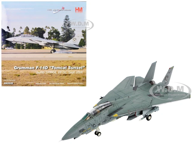GRUMMAN F-14D TOMCAT Aircraft "Tomcat Sunset" Usaf 1/72 By Hobby Master Ha5245 $240.28 - PicClick AU