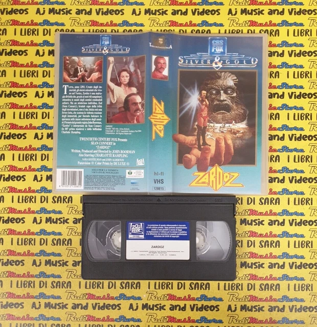 VHS FILM ZARDOZ sean connery charlotte rampling CBS FOX SILVER AND GOLD ...