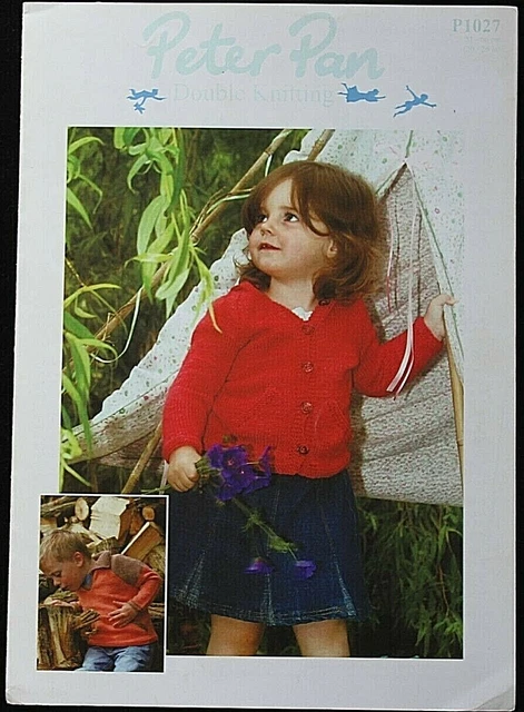 PETER PAN DK Knitting Pattern for a Child's Tunic & Hooded Jacket P1027 ...