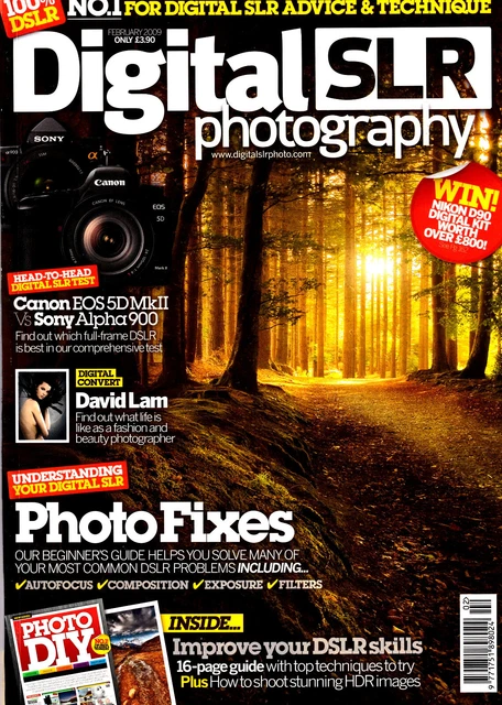 DIGITAL SLR PHOTO magazine with Sony A900 V Canon 5D MK II test Feb ...