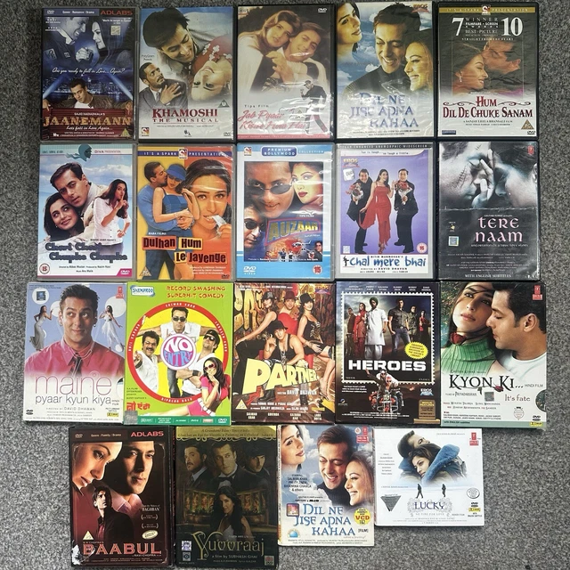 BOLLYWOOD MOVIES DVD Salman Khan Bundle No Entry Partner Lucky Kyon Ki ...