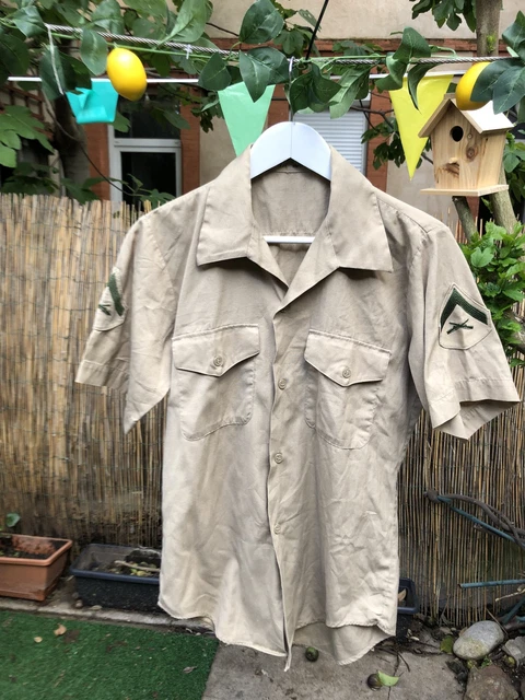 MILITARIA - SURPLUS / USMC SERVICE C SHIRT / CHARLIE-CHUCKS / 1960-70s ...