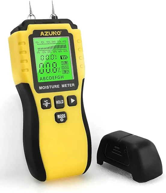 DIGITAL MOISTURE METER Damp Tester for Wood Walls Floors 8 Modes LCD £ ...