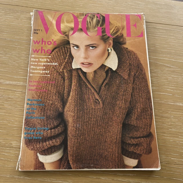 VOGUE MAGAZINE SEPTEMBER 1975 Jerry Hall PARKINSON Vintage 70’s fashion ...