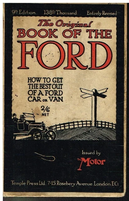 FORD MODEL T Saloon Coupe Runabout Tourer Van Truck '09-Repair Manual ...