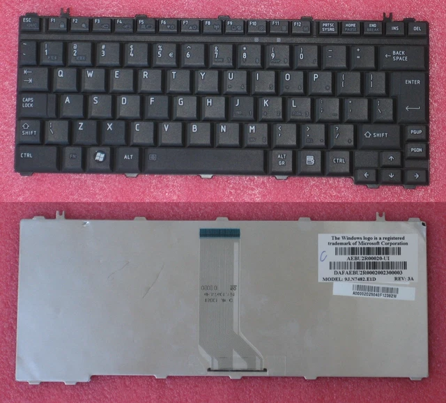 KEYBOARD QWERTY US Int TOSHIBA Satellite U400 9J.N7482.E1D AEBU2R00020 ...