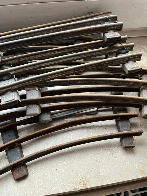 BING SCHIENEN GLEISE Spur 0 Gerade Bogen Modelleisenbahn Metallgleis ...