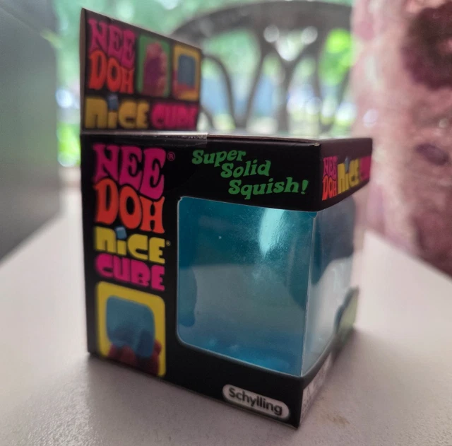 NEE DOH NICE Cube Super Solid Squish Cube Blue, 100% Authentic £10.79 ...