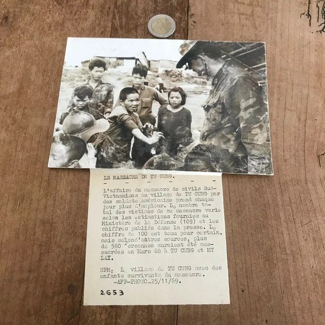 PHOTO ANCIENNE PRESSE militaire N193 massacre de tu cung 1969 EUR 15,00 ...
