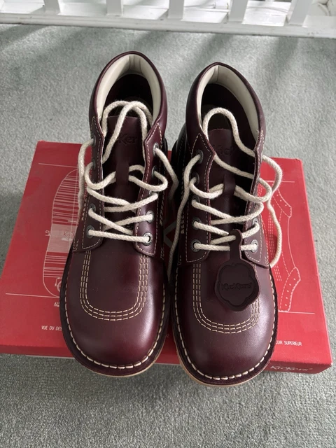 KICKERS M KICK Hi Mens Red Leather Ankle Boots Size 7 £57.92 - PicClick UK