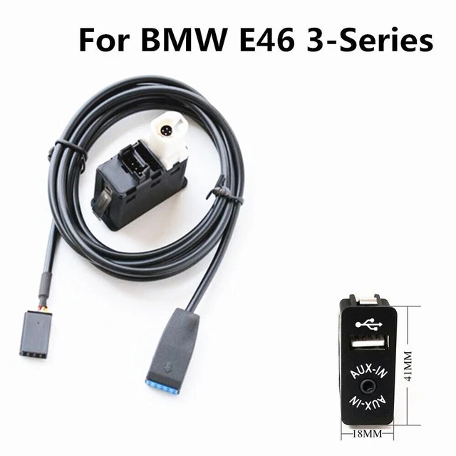 HARNAIS DE PORT de prise USB d'origine AUX IN de voiture pour BMW E46 ...