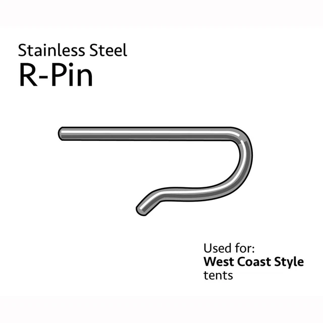 STAINLESS STEEL R Pin West Coast Frame Tent Pipe Fasteners 25 Pack ...