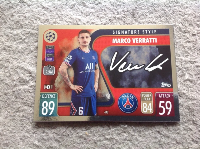 MATCH ATTAX 2021/2022 Marco Verratti Signature Style Card PSG Mint Rare ...