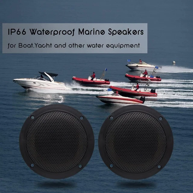 HERDIO 2X4& MARINE Waterproof In Ceiling Speaker Bathroom Kitchen Boat ...