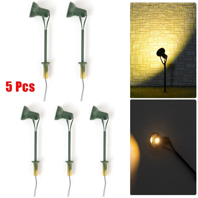 8 PCS MOD LISME Ferroviaire 1:87 Ho chelle Oo Plaza Lampes LED Street ...