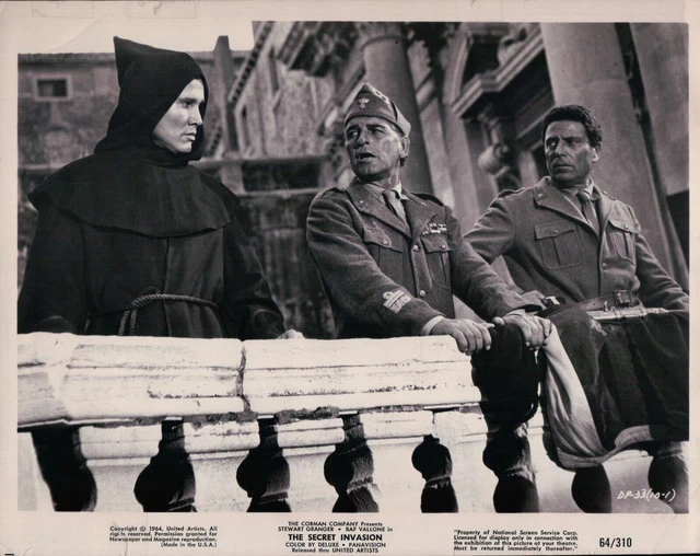 VINTAGE 8X10 PHOTO Raf Vallone dans Le Secret Invasion 1964 Avec ...