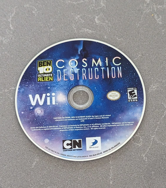 BEN 10 ULTIMATE Alien Cosmic Destruction Wii - Nintendo Wii Game Disc ...