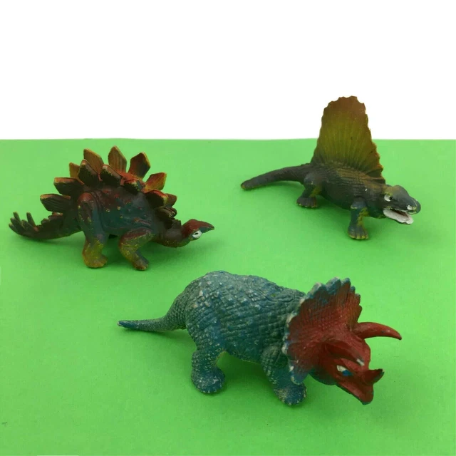 VINTAGE INPRO DINOSAUR Figures 1972 Toys Triceratops Stegosaurus ...